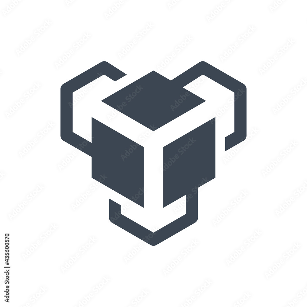 Blockchain icon Stock Vector | Adobe Stock