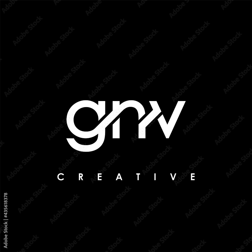 GNV Letter Initial Logo Design Template Vector Illustration Stock ...