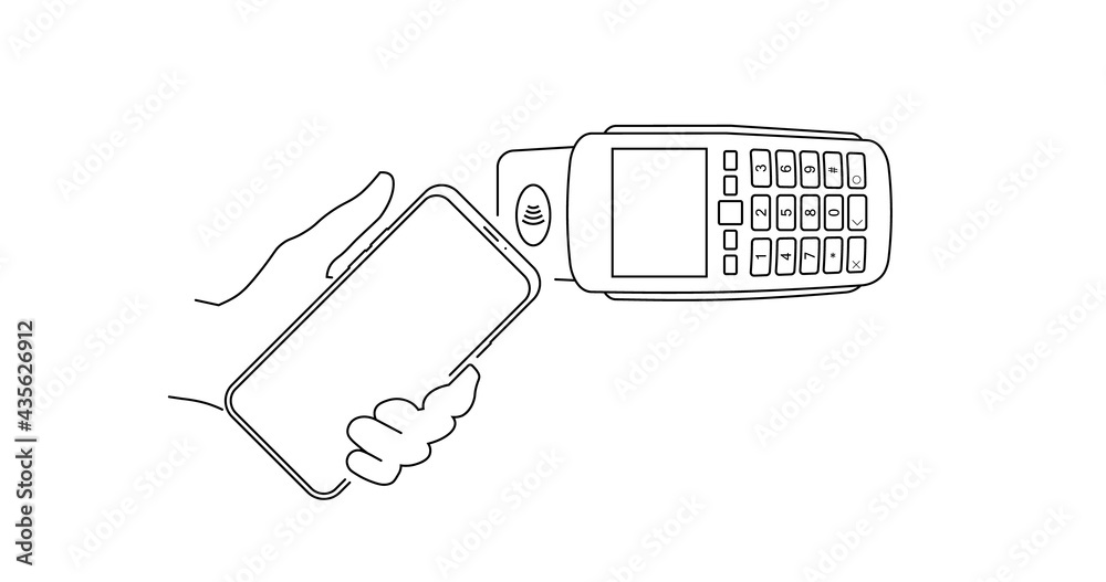 Mobile banking and payment by credit card using smartphone. NFC ...