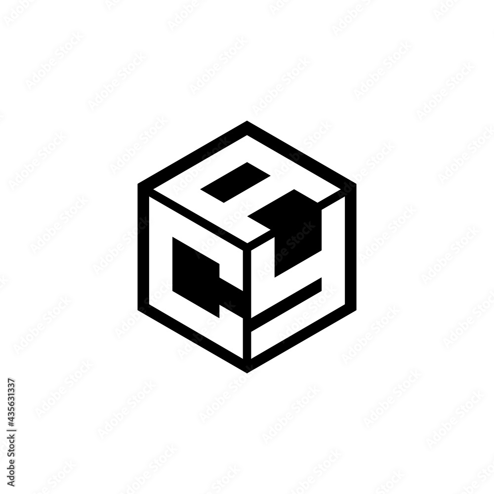 CYA letter logo design with white background in illustrator, vector ...