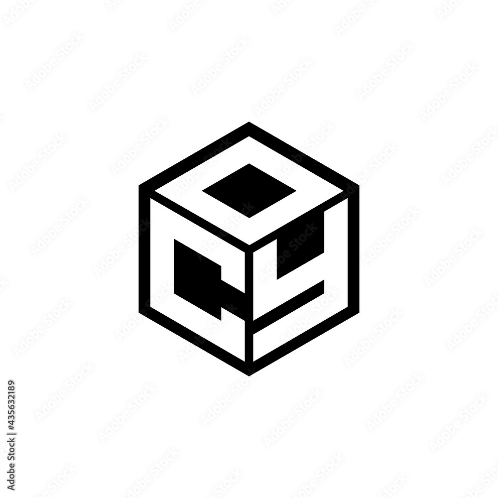 CYO letter logo design with white background in illustrator, vector ...