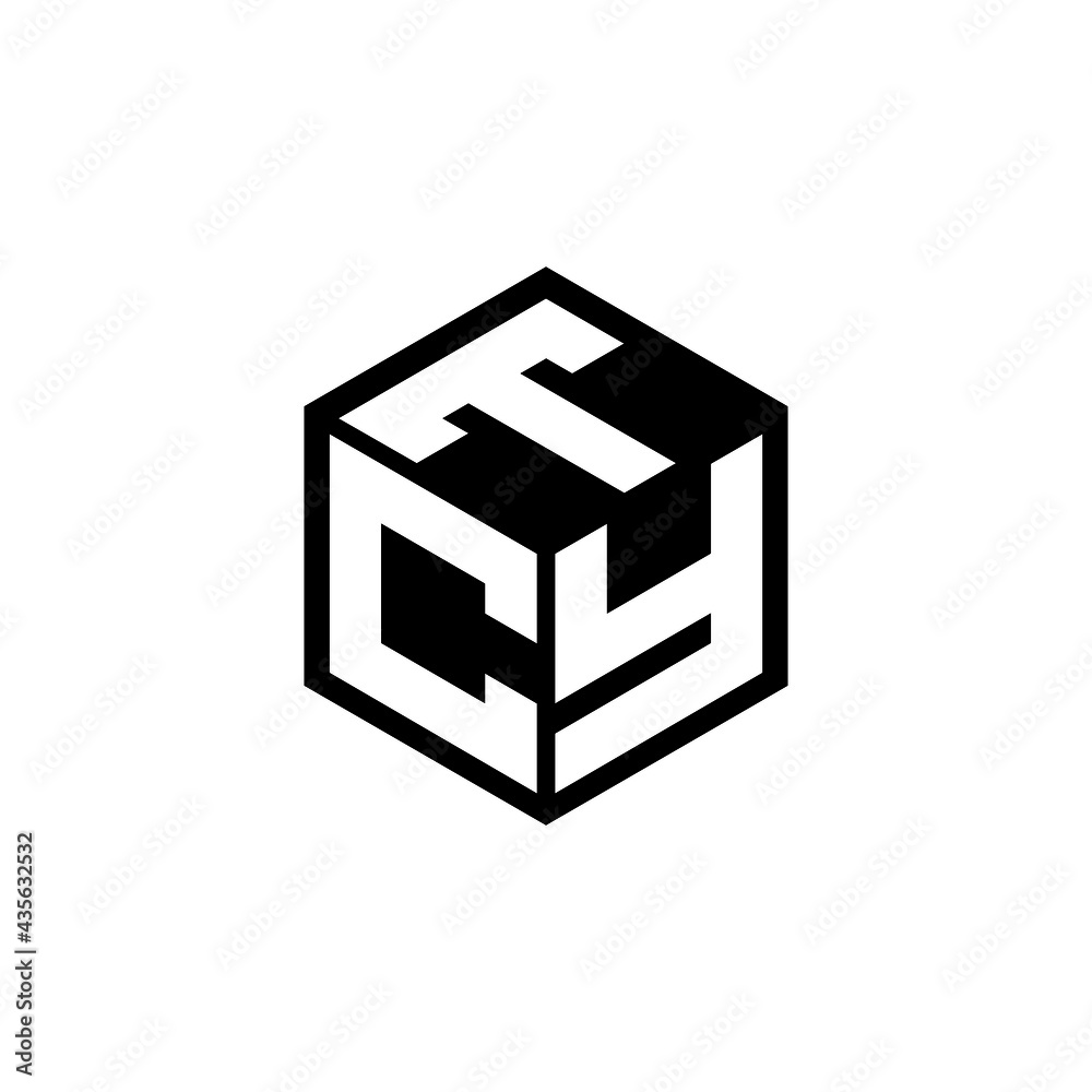 CYT letter logo design with white background in illustrator, vector ...