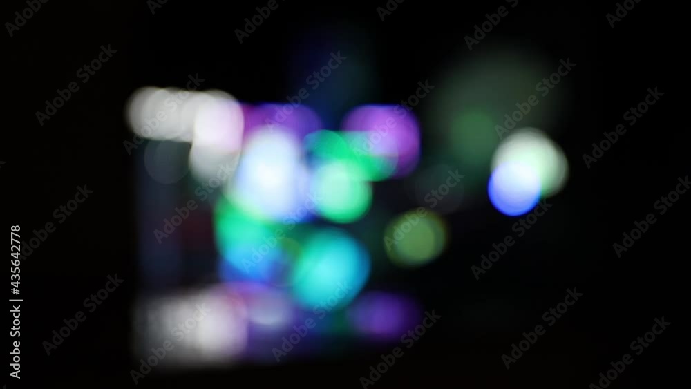 Moving blurry colorful lights of carousel ride at night Stock Video ...