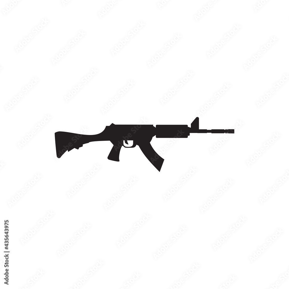 Machine gun logo design template Stock Vector | Adobe Stock