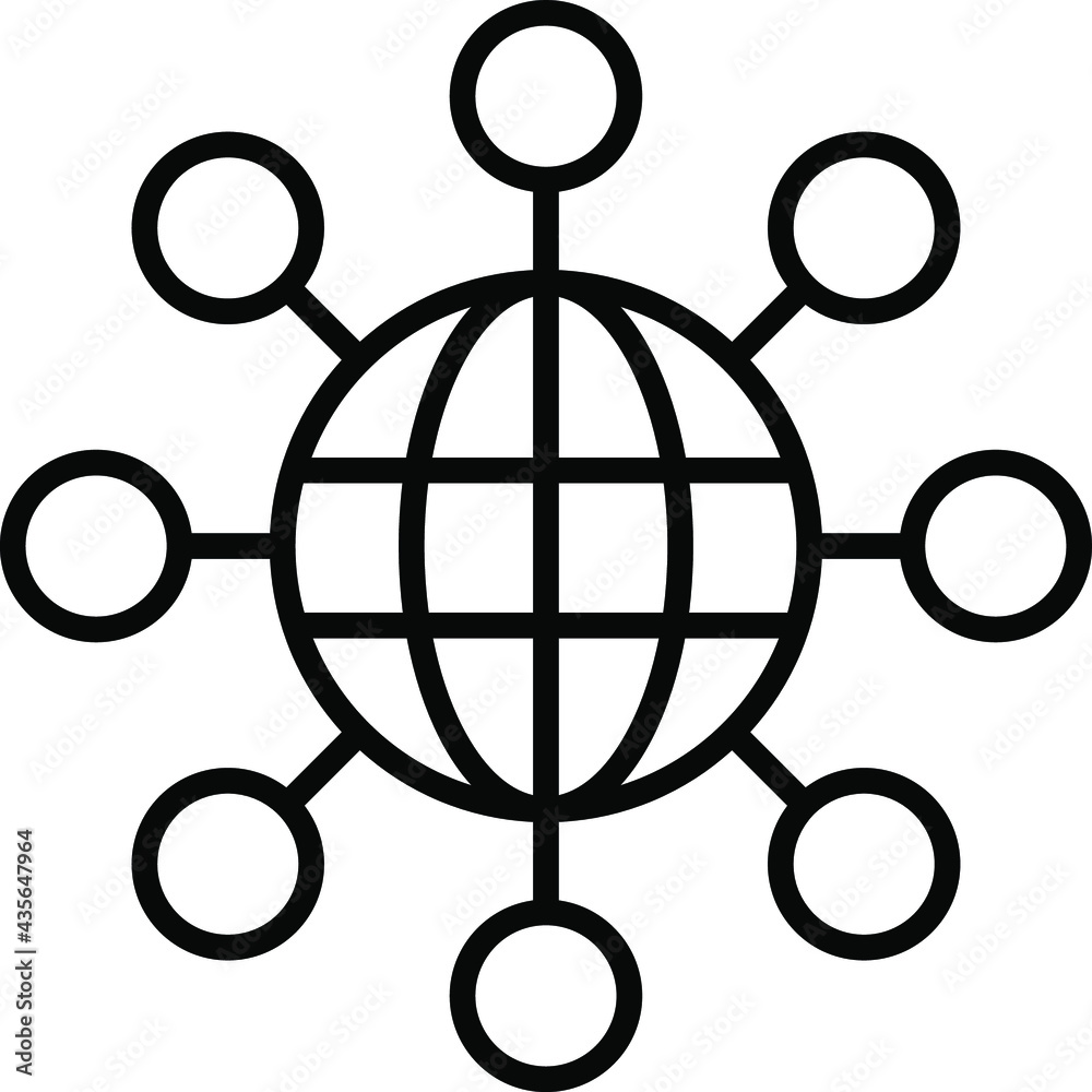 Node icon. Connection, connector, crossing, node, global, internet ...