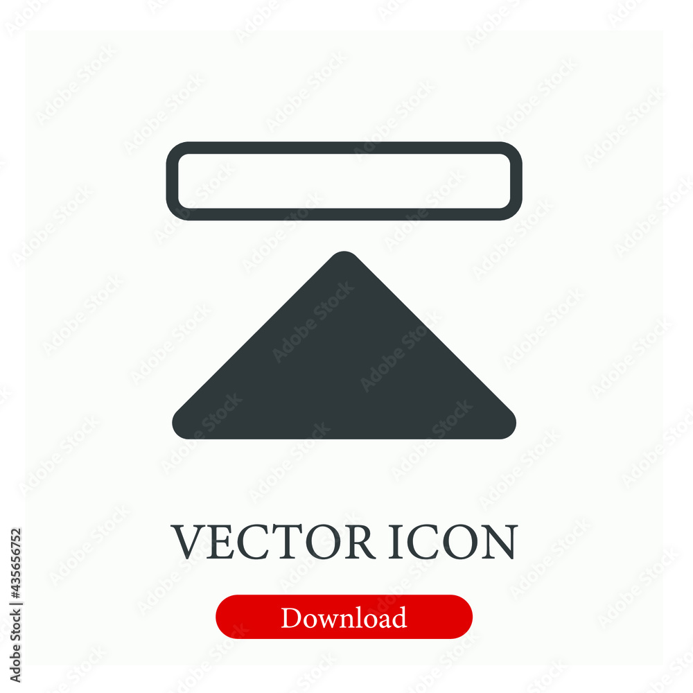 Eject vector icon. Editable stroke. Symbol in Line Art Style for Design ...