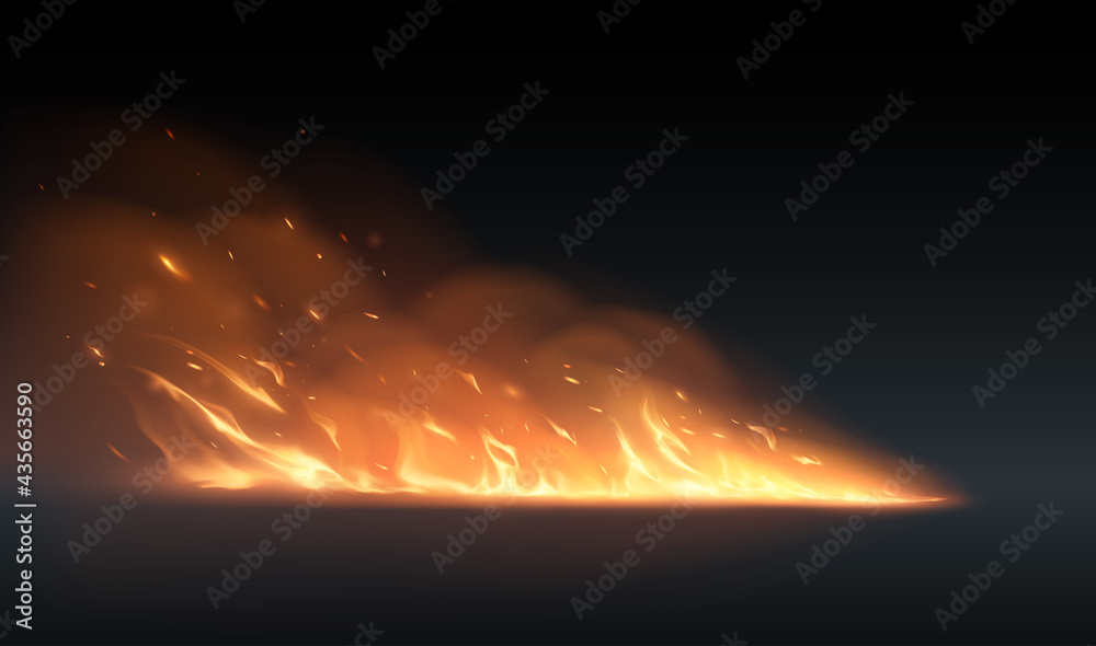 Fire motion background with smoke effect Stock Vector | Adobe Stock