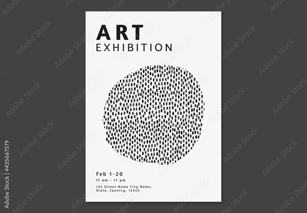 Editable Poster Layout for Art Exhibition Stock Template | Adobe Stock