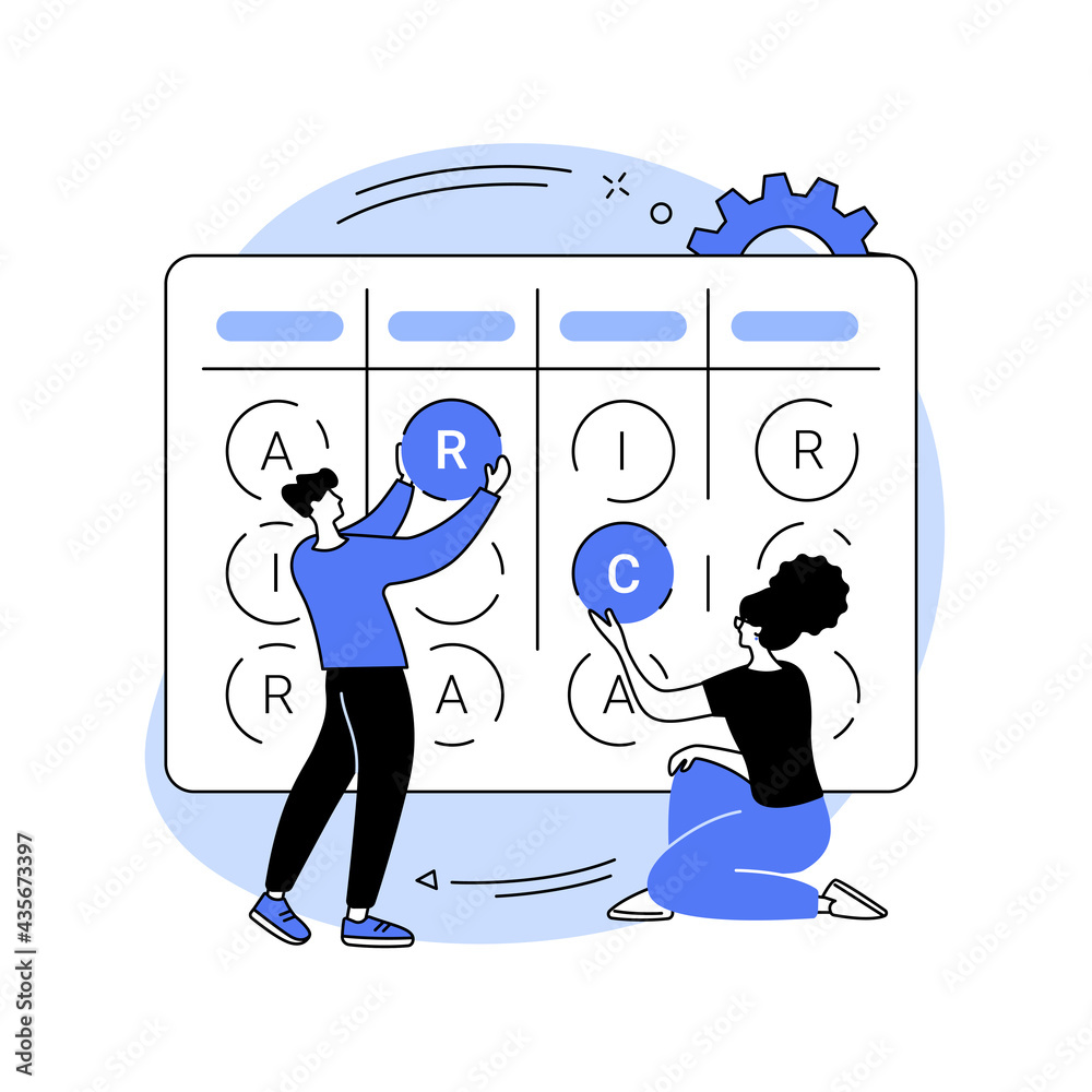 RACI matrix abstract concept vector illustration. Stock Vector | Adobe ...