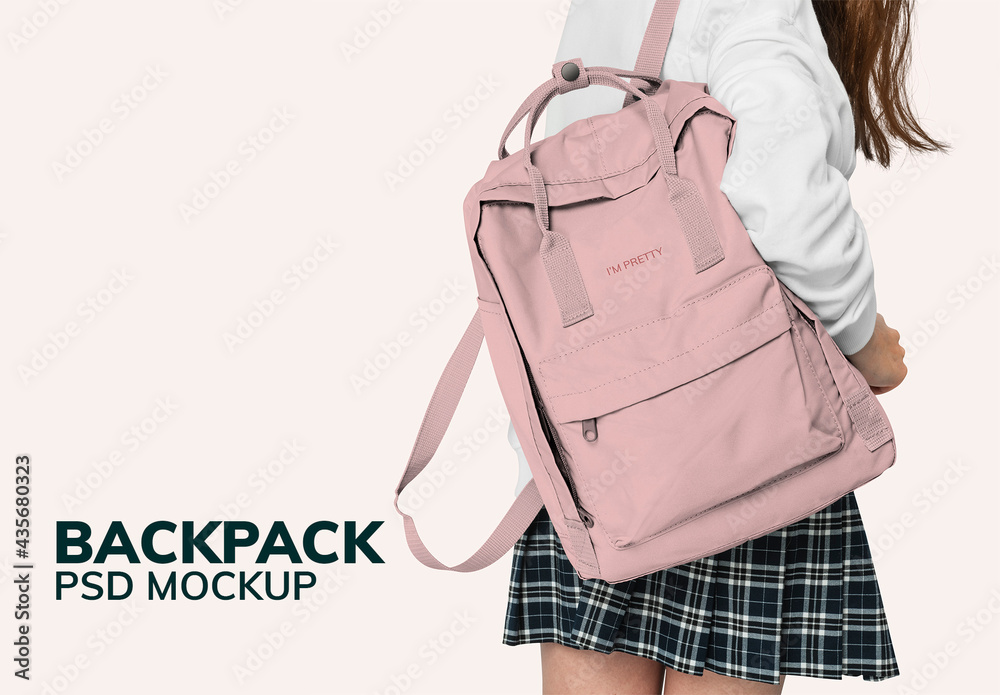 Editable Student Backpack Mockup Stock Template | Adobe Stock