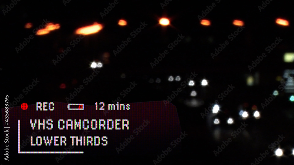 VHS Camcorder Lower Thirds Stock Template | Adobe Stock