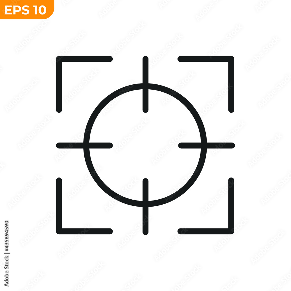 target focus icon symbol template for graphic and web design collection ...