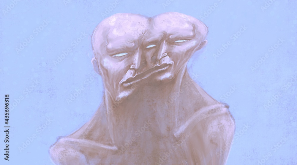 Scary face illustration, Horror ghost and spooky concept, Surreal art ...