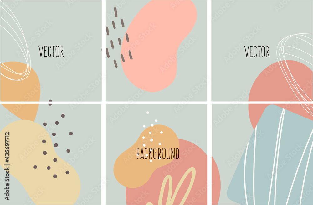 Set of vector abstract background with copy space for text. Design for ...