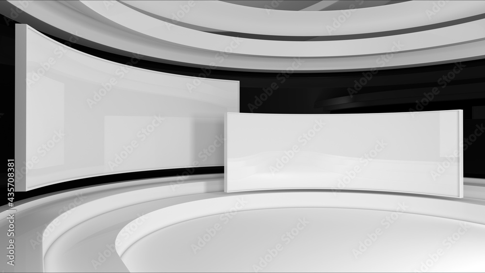 Virtual studio. Tv Studio.. White wall. News studio. The perfect ...