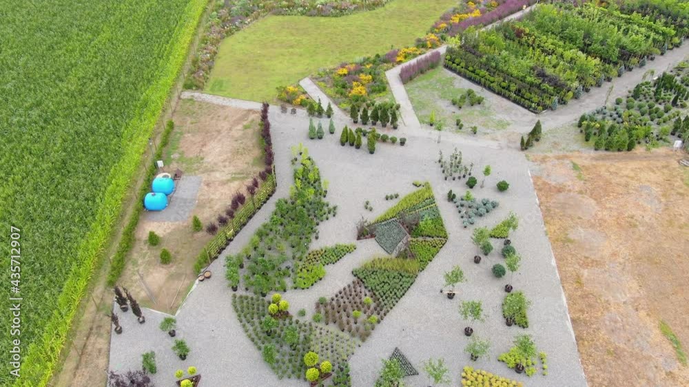 Different ornamental plants on the local farm to grow seedlings of ...