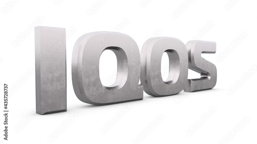 Gray metallic 3d text "IQOS" on a white background with a shadow at the ...