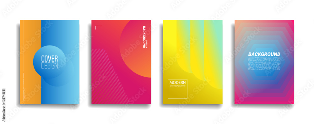 bright gradient color abstract line pattern background cover design ...