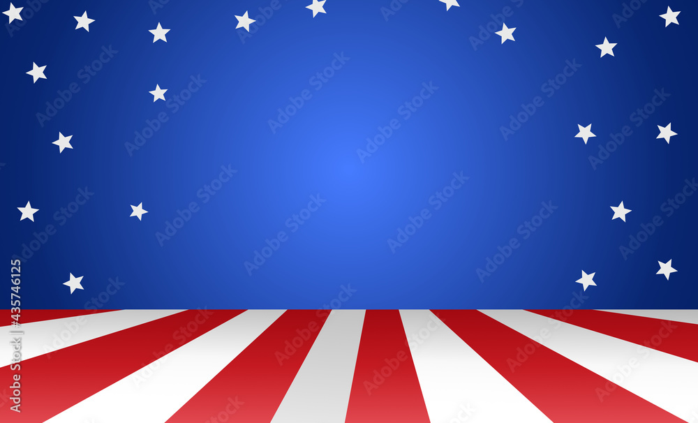 American flag background on wooden stage,Symbols of USA , template for ...