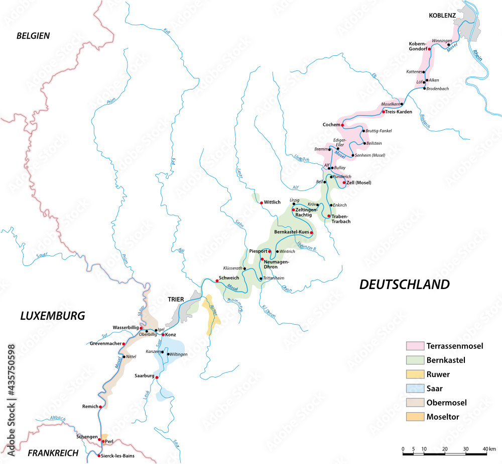 German Map Rivers