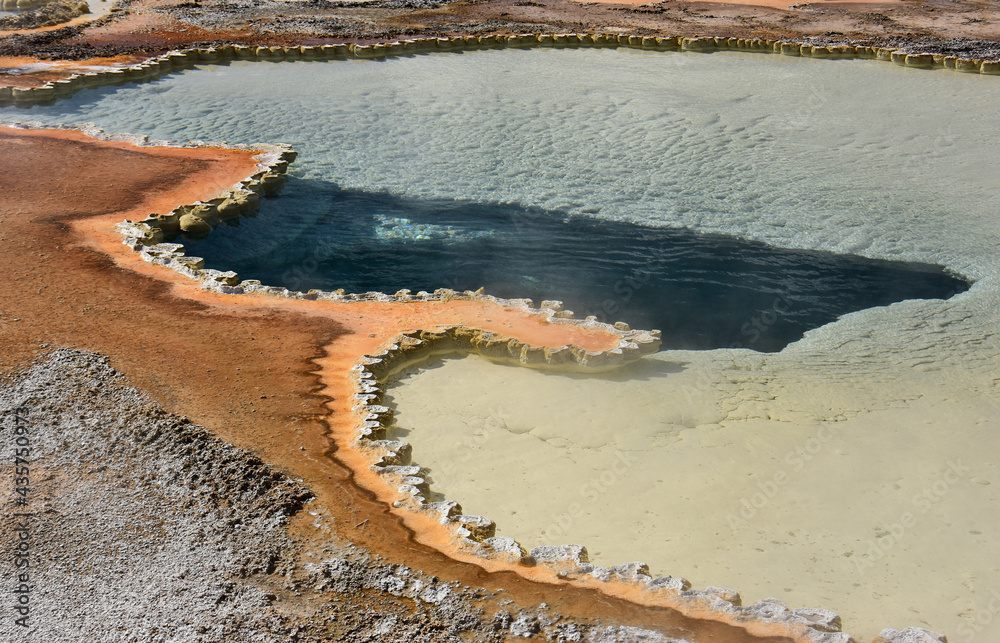 algae, blue pool, blue pools, boiling water, caldera, dangerous ...