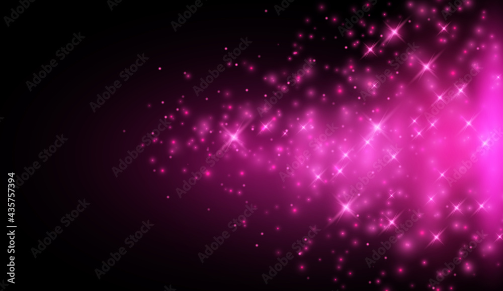 Pink particles scattering to side vector design Stock Vector | Adobe Stock