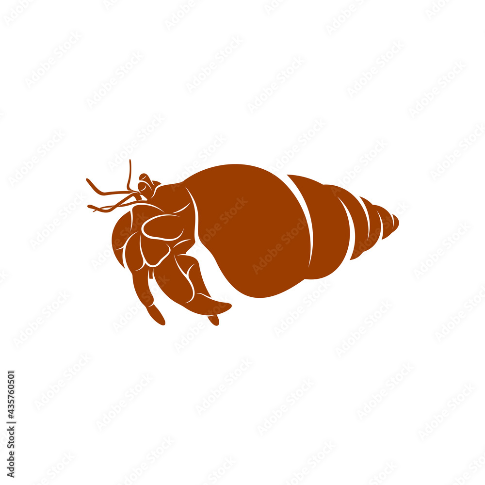 Hermit crab design vector illustration, Creative Hermit crab logo ...