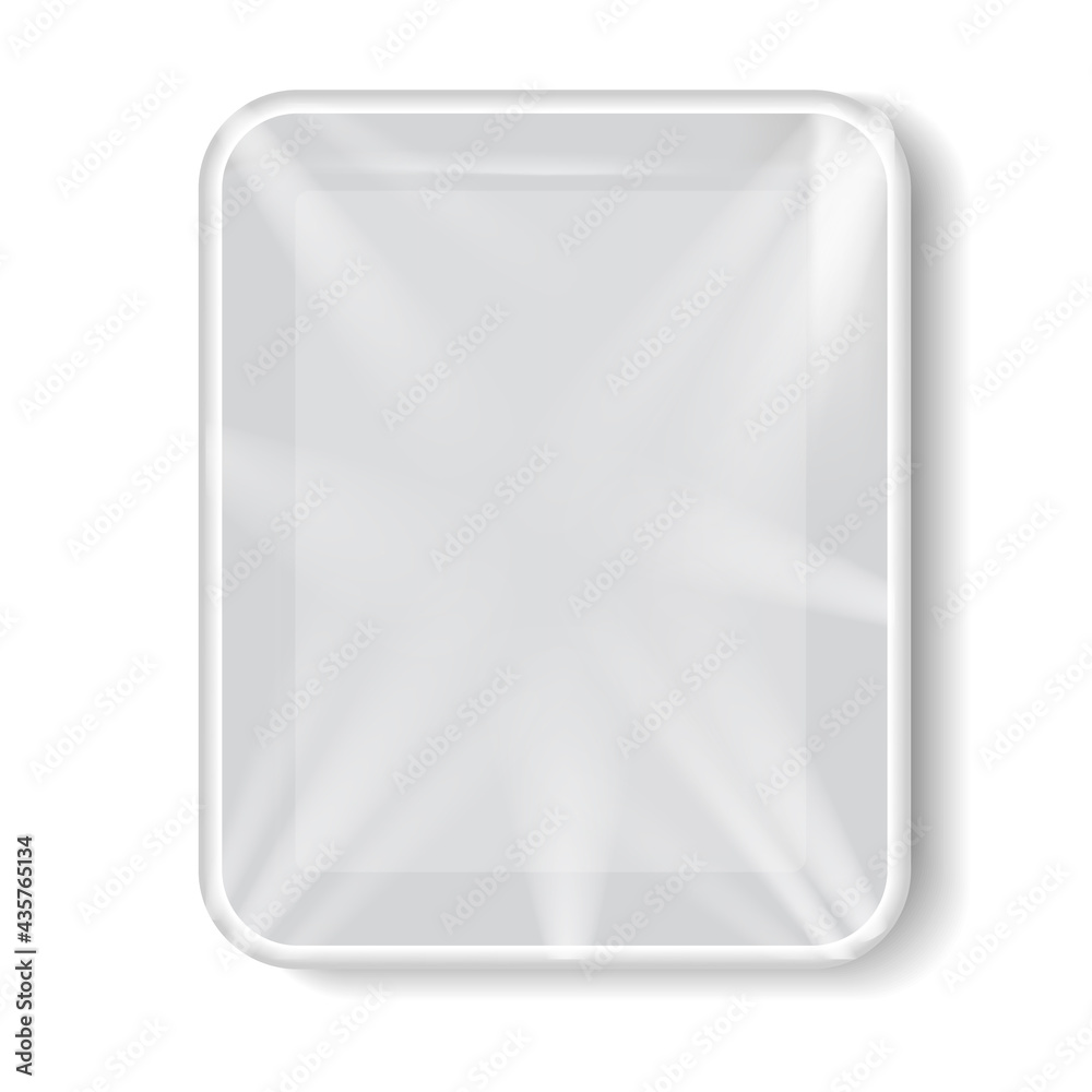 Realistic empty food packaging design. White vector package. Fast food ...