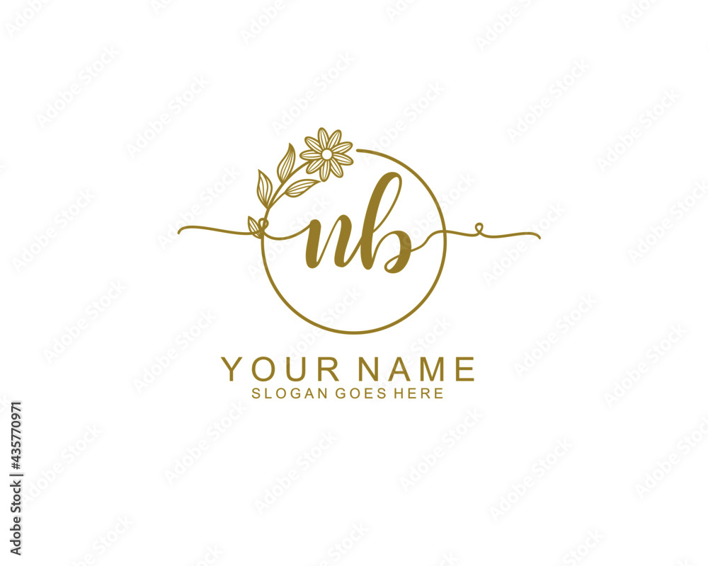 Letter NB Luxury logo design collection Stock Vector | Adobe Stock