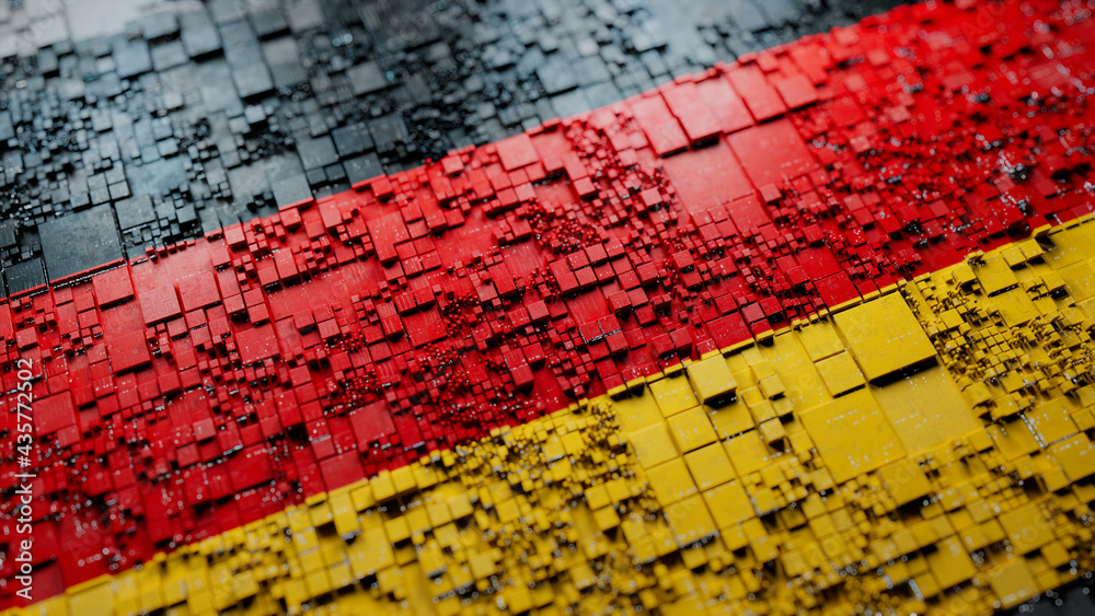 Flag of Germany rendered in a Futuristic 3D style. German Innovation ...
