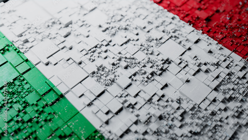 Colors of Italy rendered in a Futuristic 3D style. Italian Innovation ...
