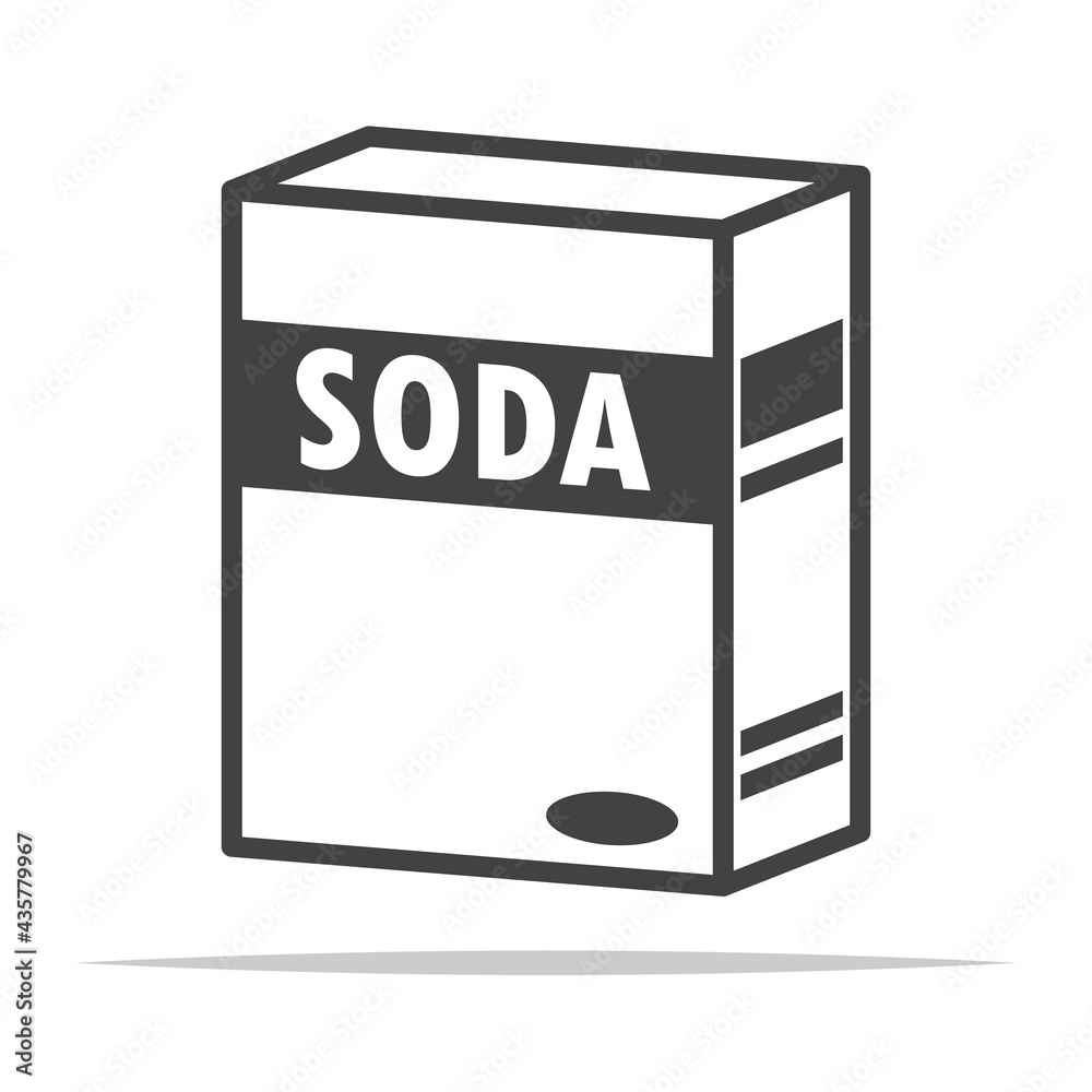 Box of baking soda icon vector isolated Stock Vector | Adobe Stock