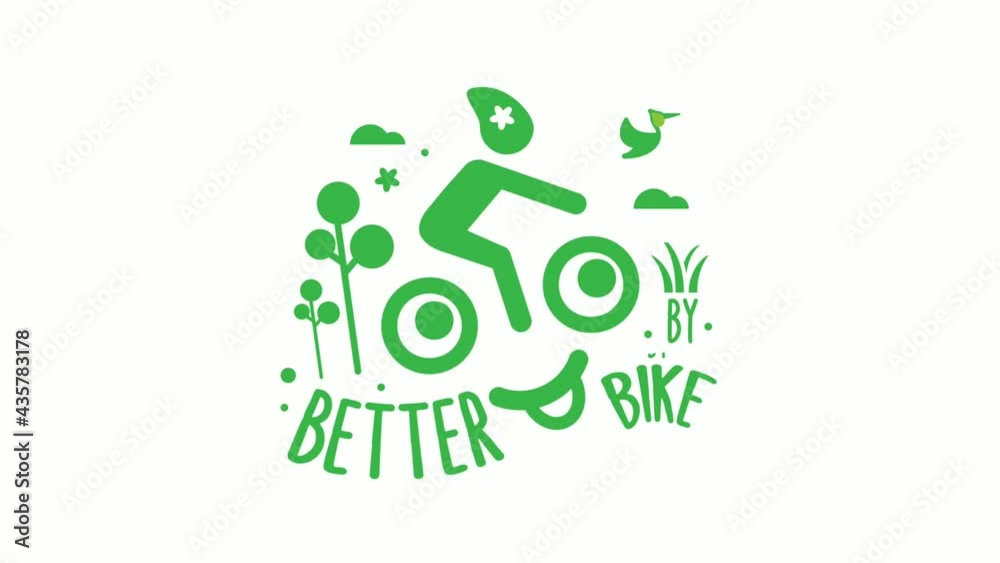 Motion design for celebrating world bicycle day with bike animation in ...