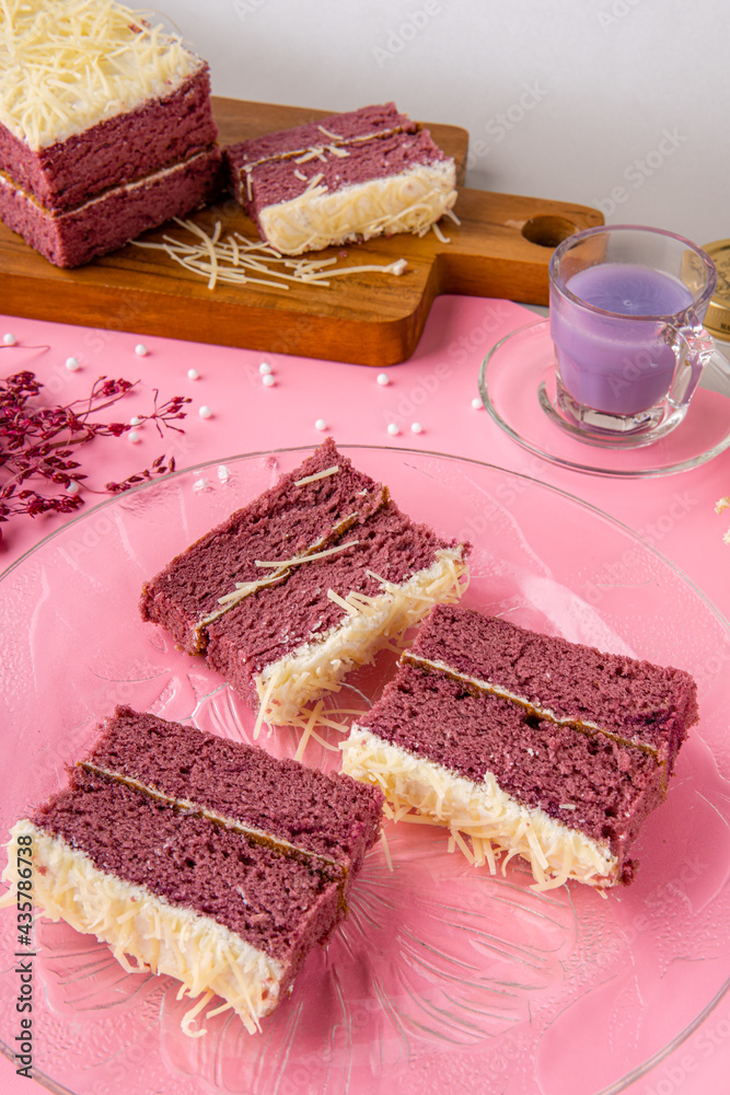 Taro Cheesecake is a sweet dessert consisting of two layers. The main ...