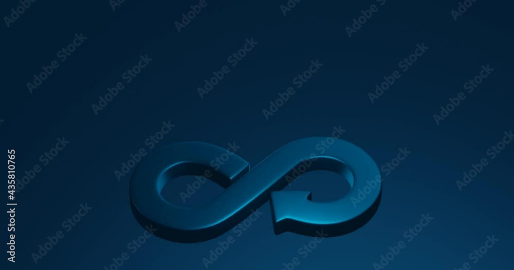 Circular economy symbol or recycle sustainability infinity sign on ...