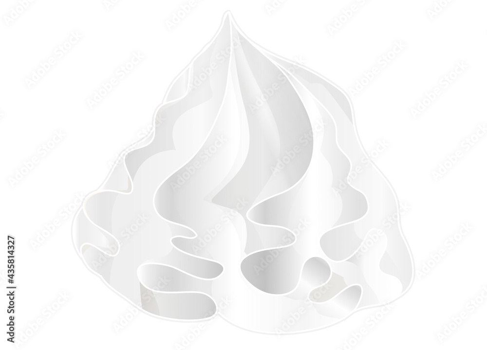 schneeweiße leckere Sahnehaube zum Garnieren Stock Illustration | Adobe ...
