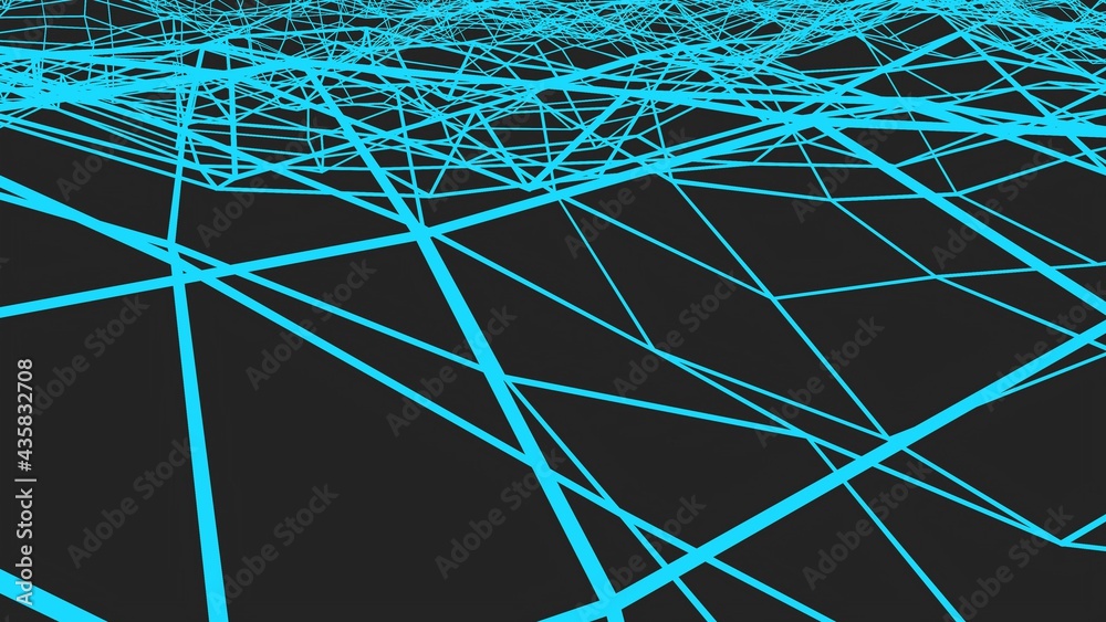 Abstract image from blue grid lines on a gray background. Desktop ...