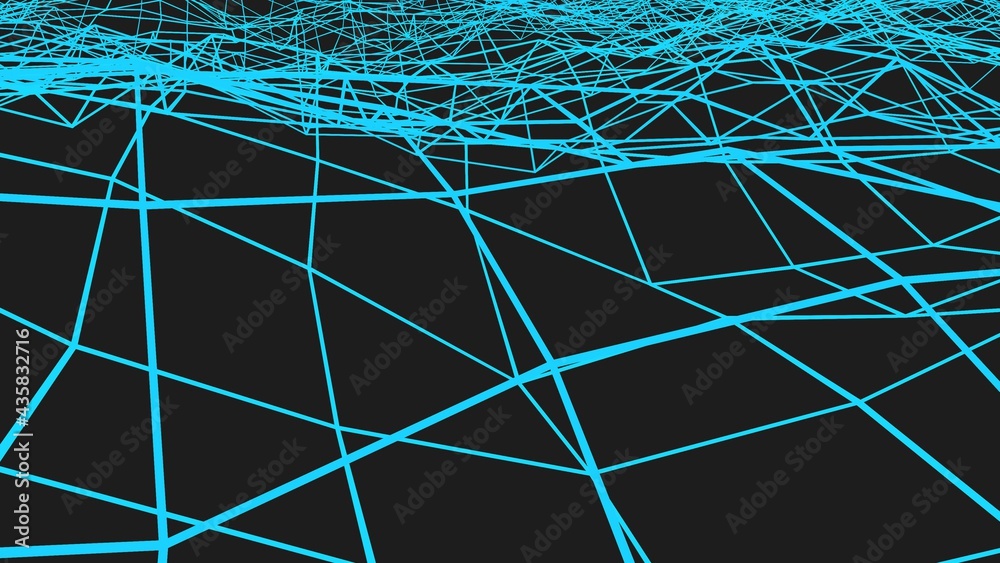 Abstract image from blue grid lines on a gray background. Desktop ...