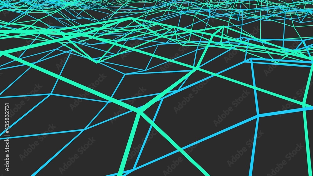 Abstract image from blue grid lines on a gray background. Desktop ...
