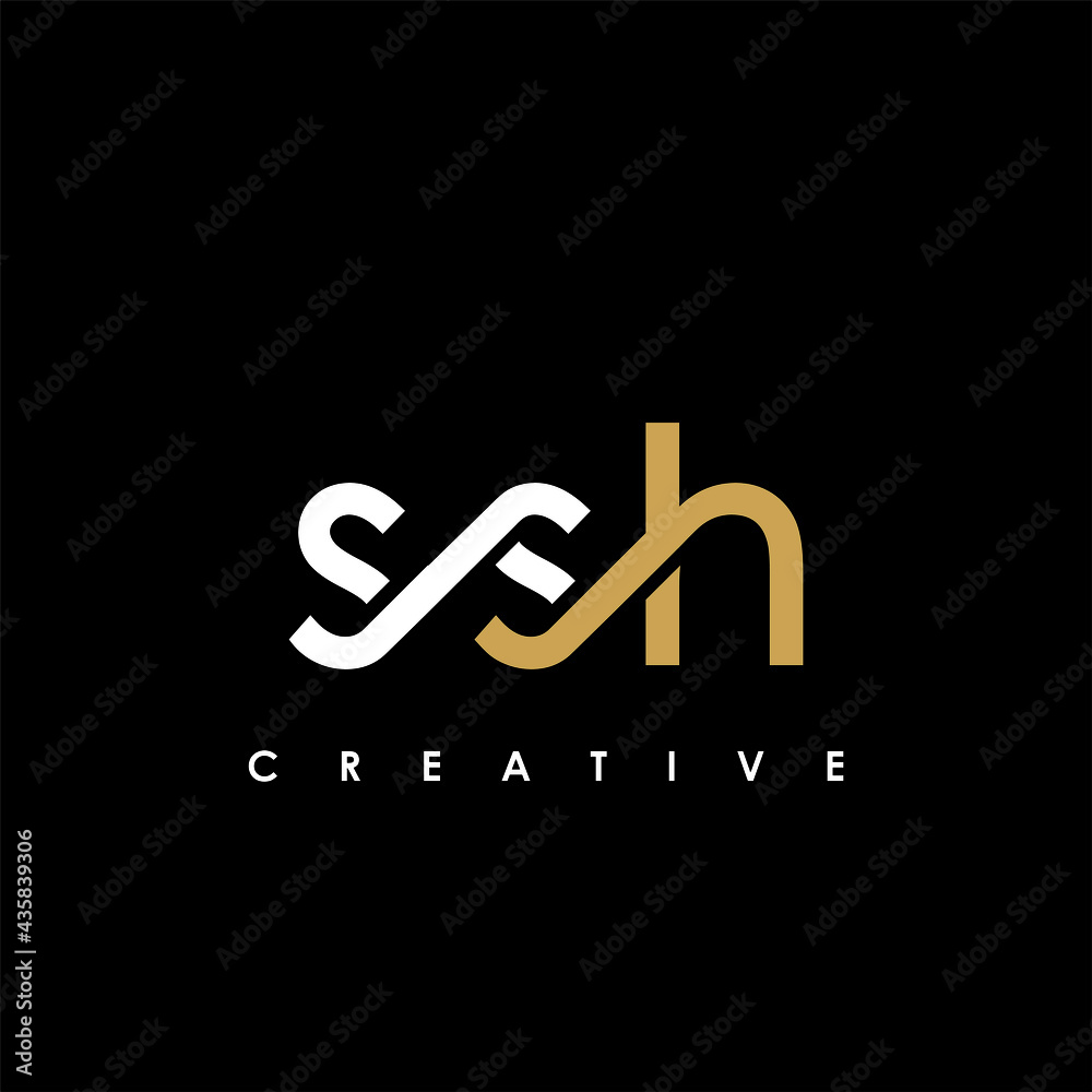SSH Letter Initial Logo Design Template Vector Illustration Stock ...