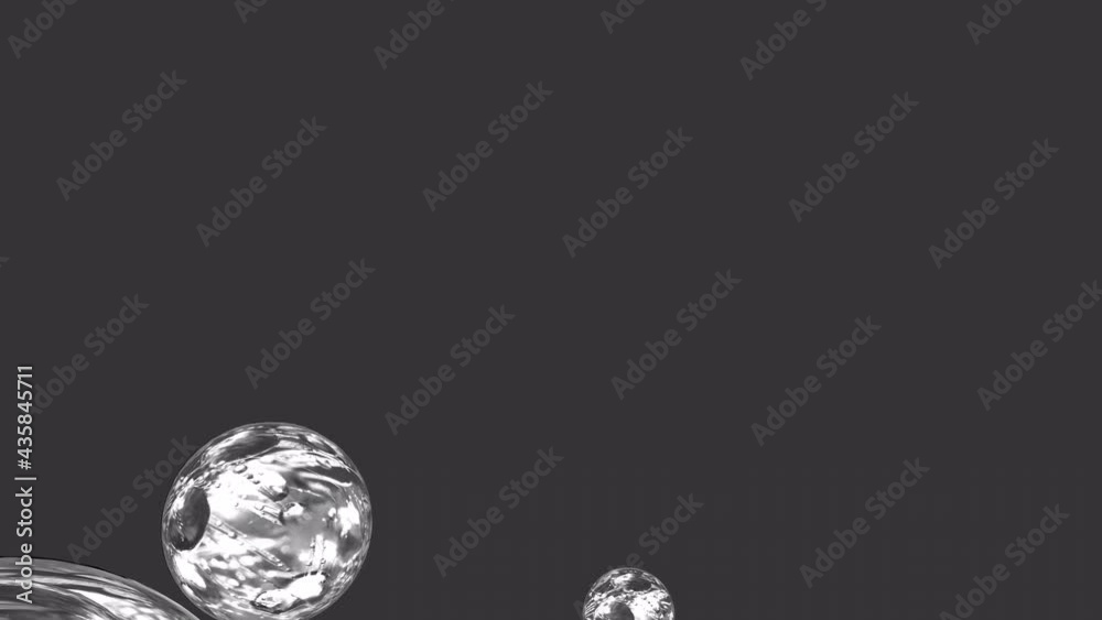 Spheres on transparent background 4K 60 fps with alpha Flowing balls ...