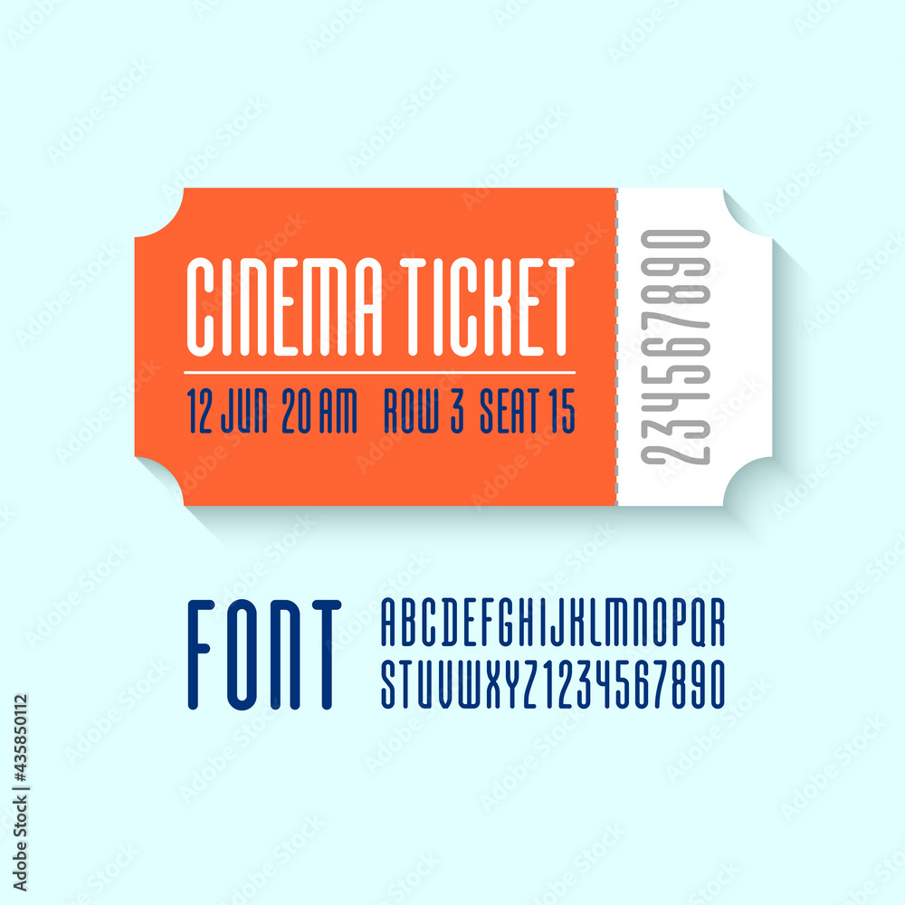 Condensed font, trendy high alphabet sans serif, modern white letters ...