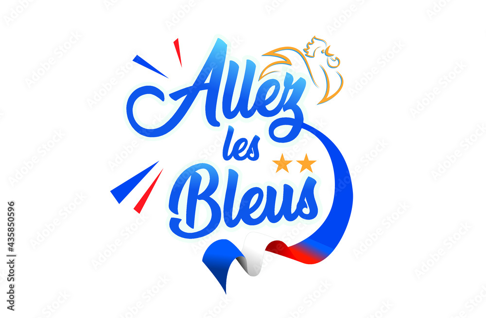 Allez les bleus, équipe de France football coupe du monde 2022 vector ...