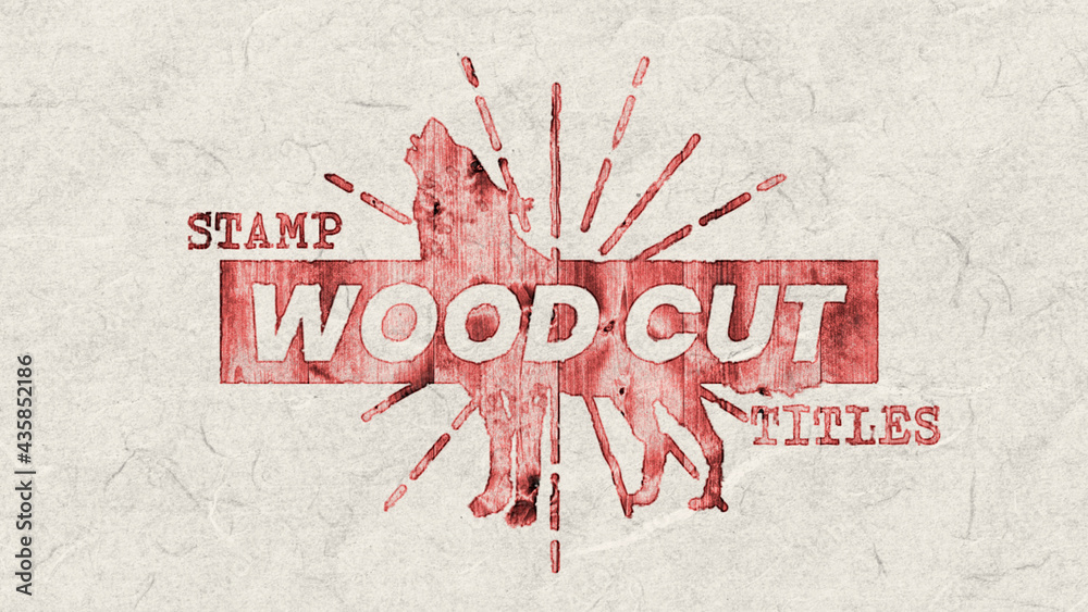Rustic Woodcut Stamp Titles Stock Template | Adobe Stock