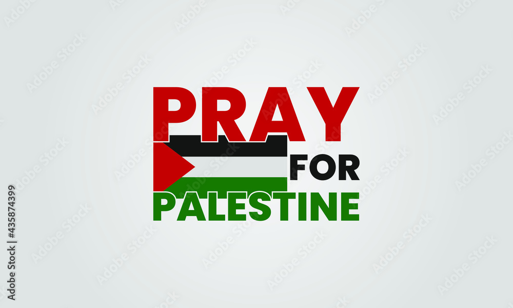 Pray for Palestine with flag Vector background. Free Palestine flag ...