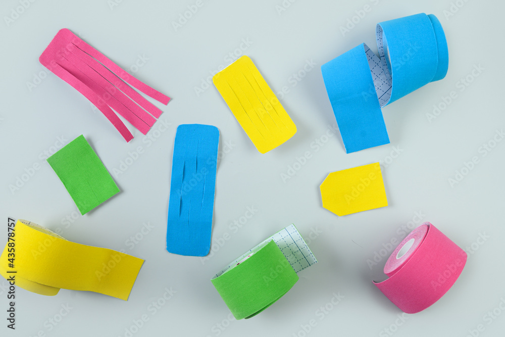 Colorful kinesiology tape and different shape shape for applique on ...