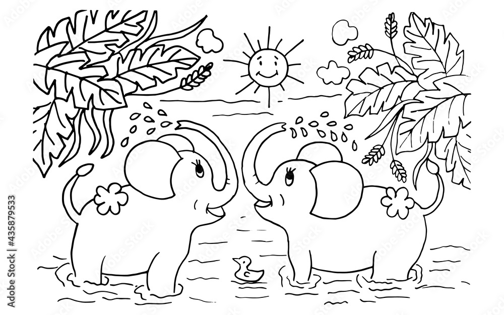 animal coloring page.element coloring page, Stock Vector | Adobe Stock