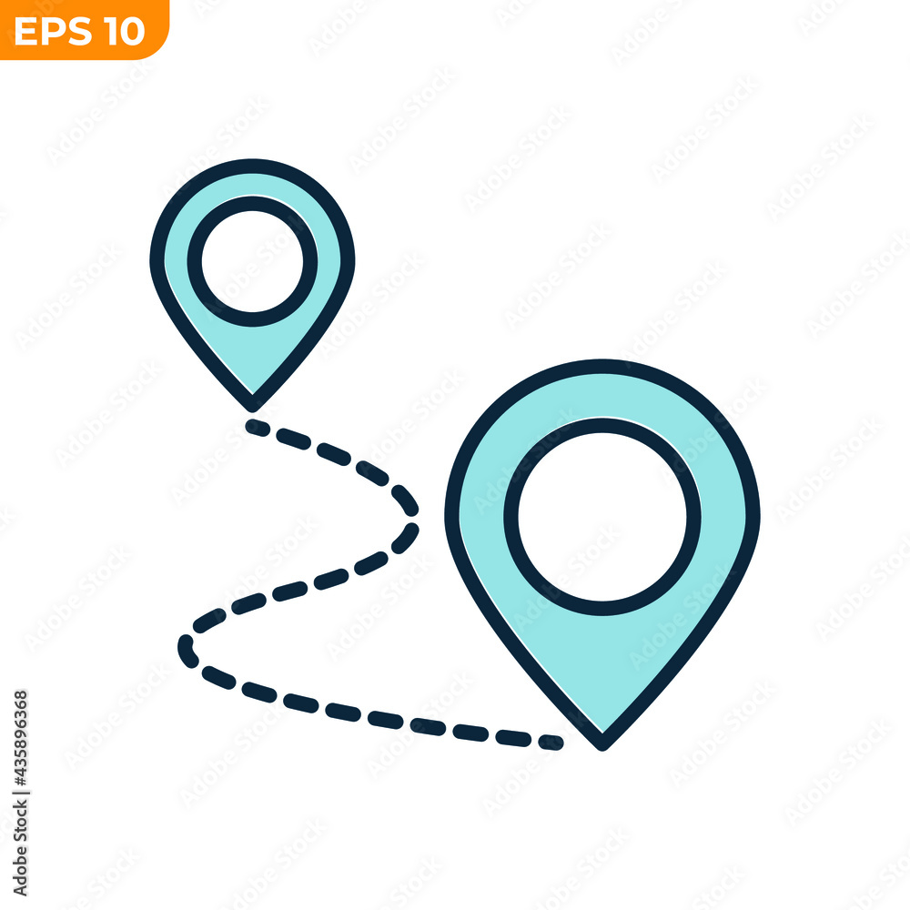 pin route icon symbol template for graphic and web design collection ...
