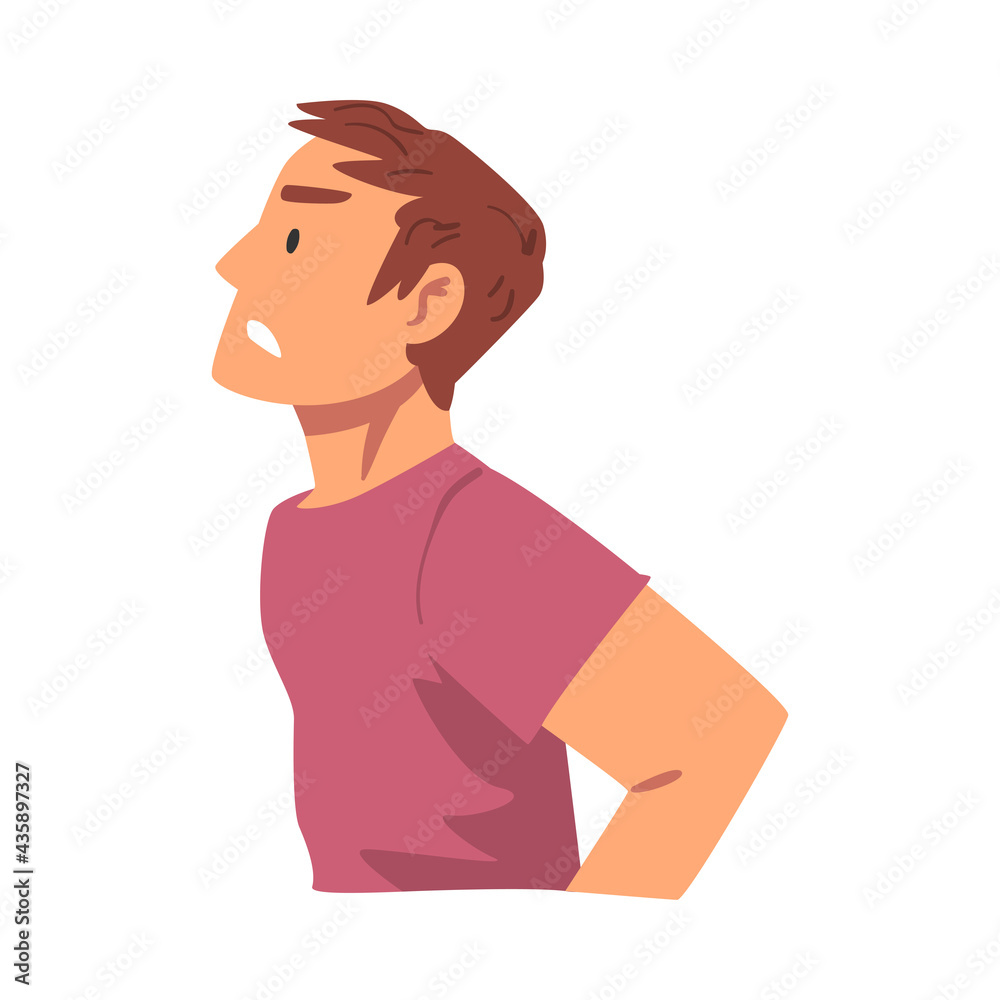 Side View of Angry Man, Person Expressing Disagreement or Disapproval ...