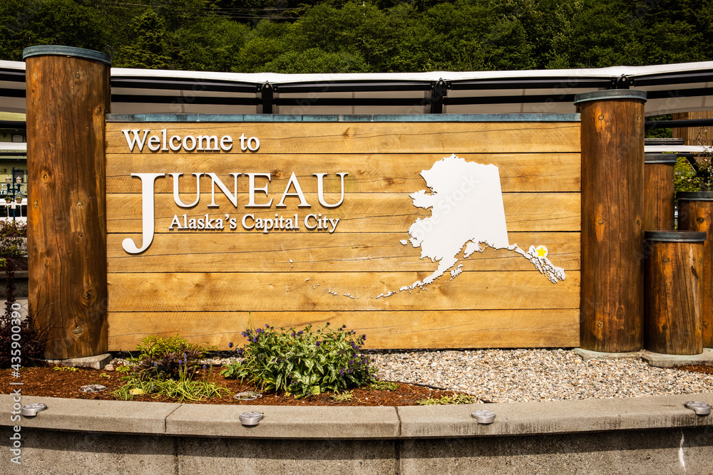 welcome to juneau alaska Stock-Foto | Adobe Stock